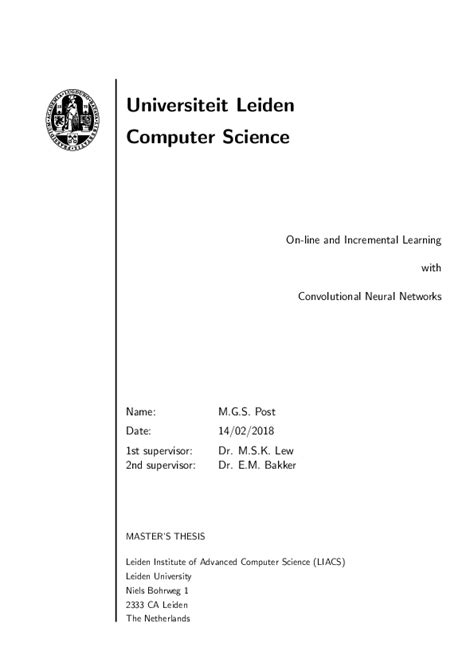 pdf on line and incremental learning with convolutional neural networks