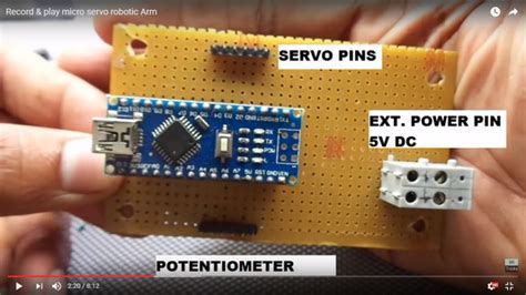 Micro Servo Based Robotic Arm With Record And Play Function 5 Steps