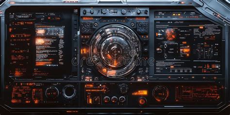 Scifi Control Panel Futuristic Interface Backgrounds Textures Stock Illustration Illustration