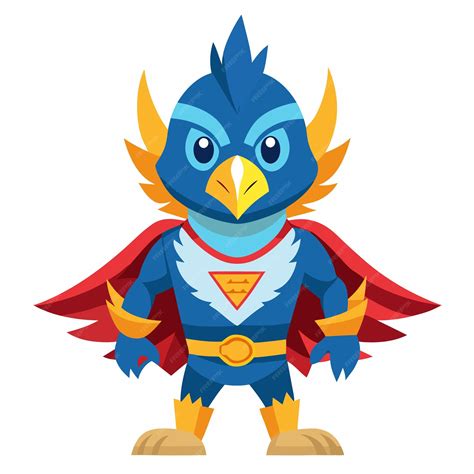 Garuda Mascot In Hero Costume Isolated On White Background Premium Ai