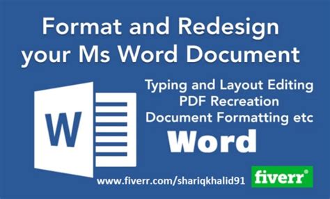 Format And Design Your Microsoft Documents Ms Word Document By