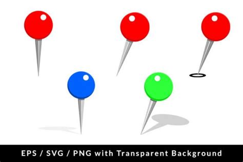Pushpin Location Icon Set Svg Eps Png Graphic By Formatoriginal