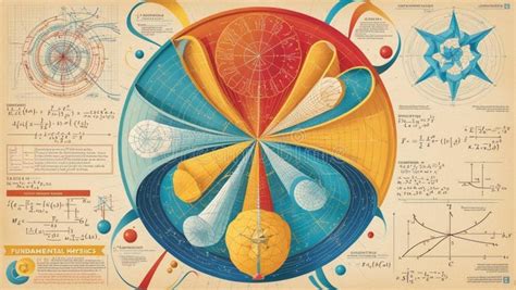 Visualization Of Physics Research Including Graphs Diagrams Stock Illustration Illustration