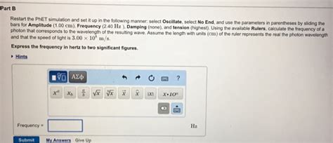 part b restart the phet simulation and set it up in