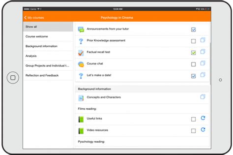 moodle mobile features moodledocs