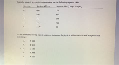 solved consider a simple segmentation system that has the