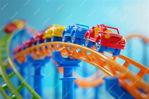 Premium Photo Colorful Roller Coaster In An Amusement Park