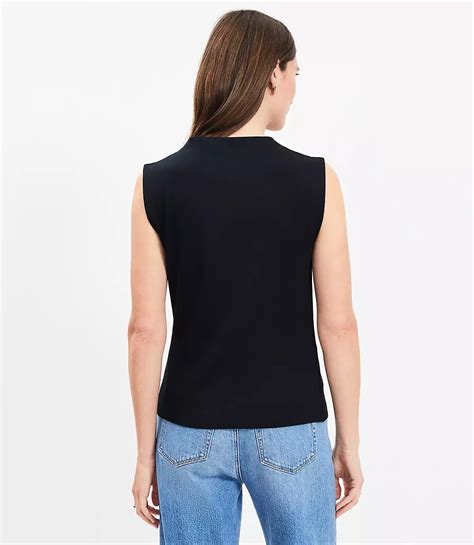 Knotted Mock Neck Shell