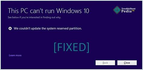 Fixed This PC Cant Run Windows Troubleshot Pedia