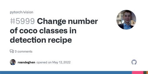 Change Number Of Coco Classes In Detection Recipe Issue Pytorch Vision Github