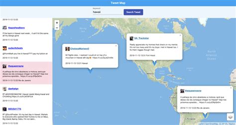 GitHub Maechabin Tweetmap The Map App That Displays Tweets Containing Location Information