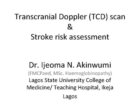 Transcranial Doppler Tcd Scan Stroke Risk Assessment Dr