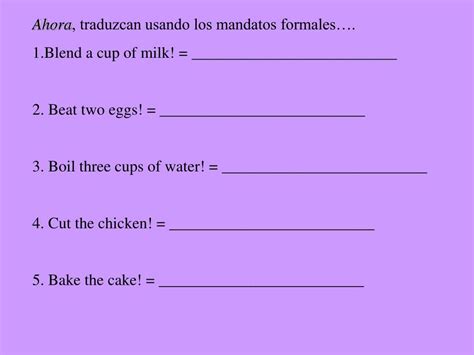 Ppt An Explanation Of Formal Commands In Spanish Powerpoint