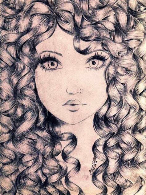 Curly Hair Sketch At Explore Collection Of Curly Hair Sketch