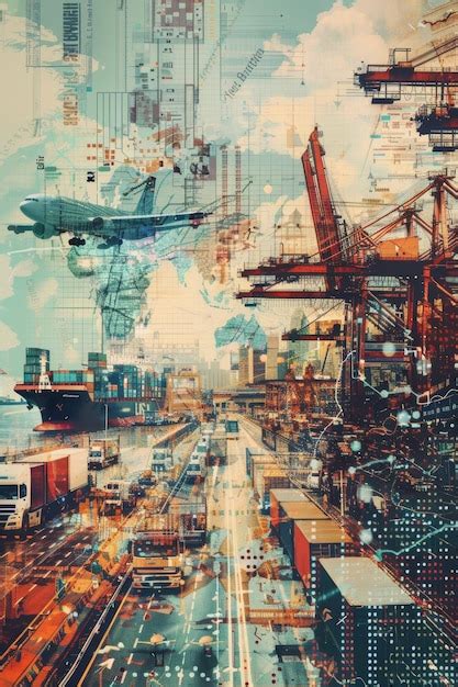 Premium Photo Logistics Conference Poster Global Transportation