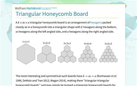 triangular honeycomb board from wolfram mathworld