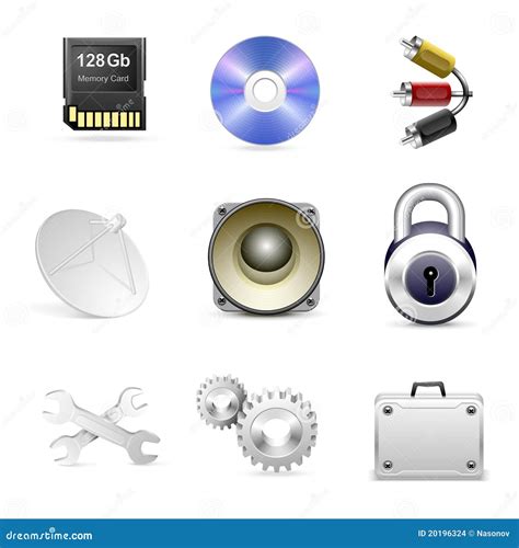 Vector Icon Set For Mobile Or Electronic Device In Stock Vector Illustration Of Menu