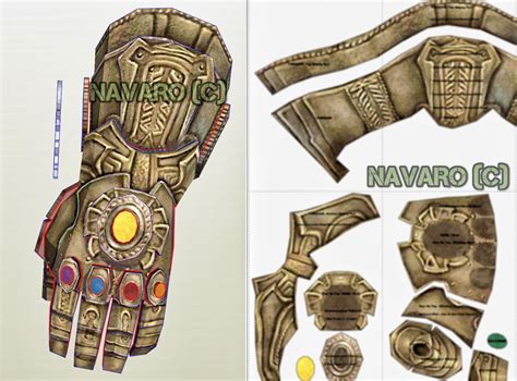 Thanos Gauntlet Foam Template Infinity Gauntlet Pepakura Foam