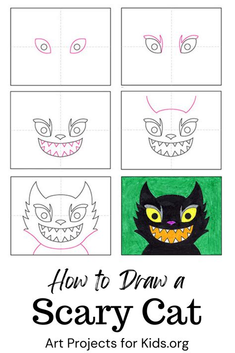 How To Draw A Scary Cat At Tanlangstonblog Blog