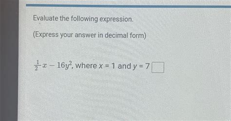 Solved Evaluate the following expression.(Express your | Chegg.com
