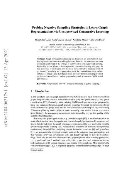 Pdf Probing Negative Sampling Strategies To Learn
