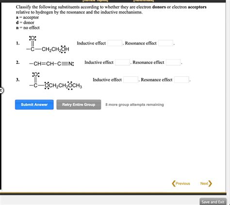 Solved Classify The Following Substituents According To Whether They