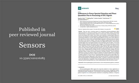 Eeg Signal Processing Methods For Statistical Analysis Raquib Ul Alam