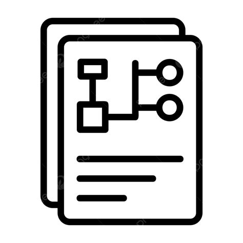 Workflow Line Icon Vector Workflow Icon Chart Diagram Png And Vector