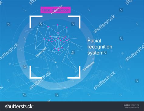 Face Recognition Concept Concept Recognition Diagram Stock Vector