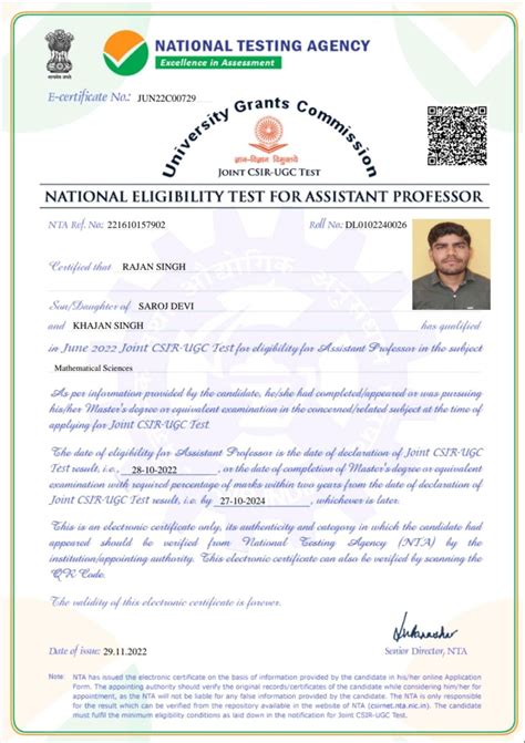 Qualified Csir Net June 2022 Mathematical Sciences With Air 161 Rajan Singh
