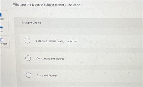 Solved What Are The Types Of Subject Matter