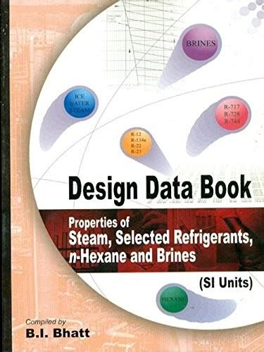 Cbspd Design Data Book Properties Of Steam Selected Refrigerants N Hexane And Brines