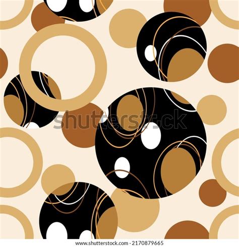 Seamless Abstract Circles Geometric Vector Illustration Stock Vector Royalty Free 2170879665