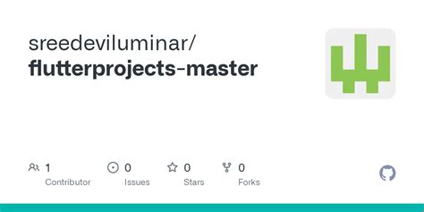 Github Sreedeviluminar Flutterprojects Master