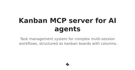 Kanban Mcp Server For Ai Agents