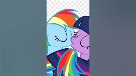 Rainbow Dash E Twilight Sparkle Si Baciano Butterfly Design Pinkie