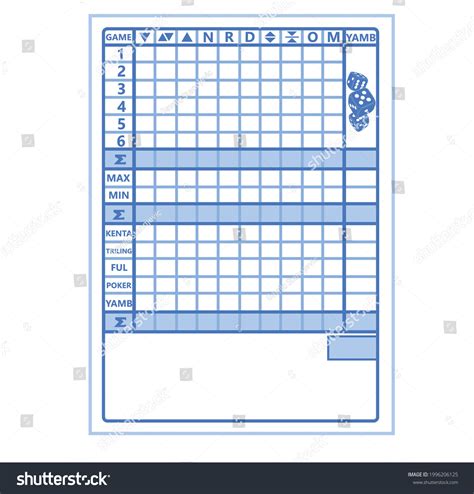 Yamb Isolated On White Background Stock Vector Royalty Free