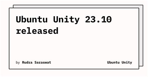 Ubuntu Unity 2310 Released