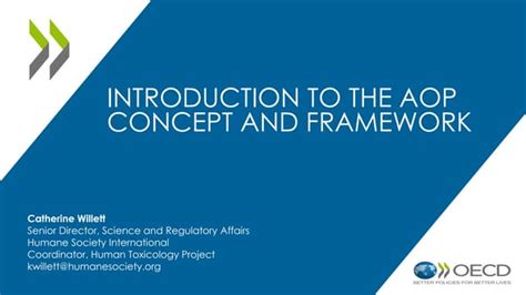 Introduction To The Adverse Outcome Pathways Concept And Framework Catherine Willett From