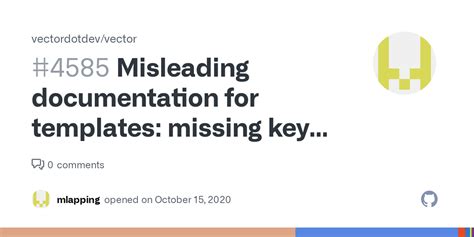 Misleading Documentation For Templates Missing Keys Result In Dropped