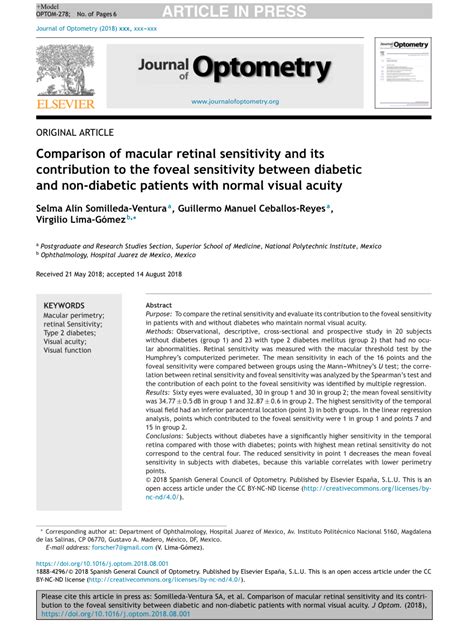 Pdf Comparison Of Macular Retinal Sensitivity And Its Contribution To