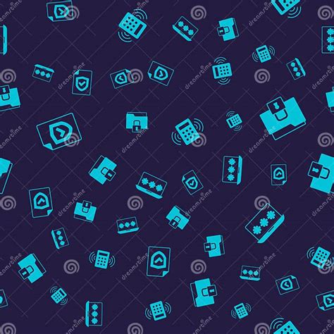 Set Contract With Shield Folder And Lock Security Keypad Access Panel And Laptop Password On