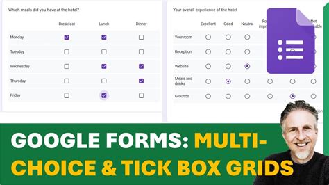 Google Forms - Make a Multiple-Choice Grid and a Tick Box Grid - YouTube