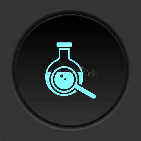 round button icon flask magnifier button banner round badge