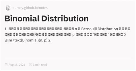 Binomial Distribution
