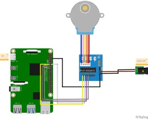 Driving A BYJ Stepper Motor ULN Driver With A Raspberry Pi