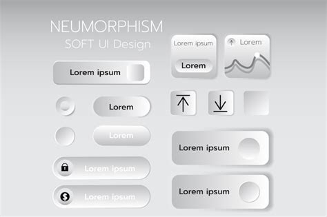 Premium Vector Neumorphism Botton Soft Ui Design