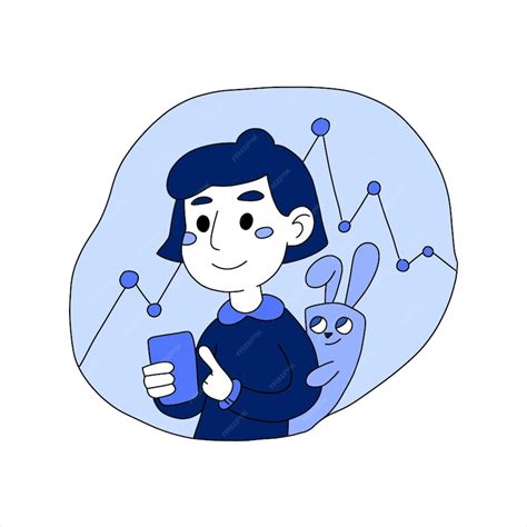 Мальчик смотрит на диаграмму Статистические диаграммы гистограмма стрелка обмен информацией рост