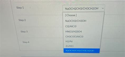 solved provide the proper sequence of synthetic steps for an