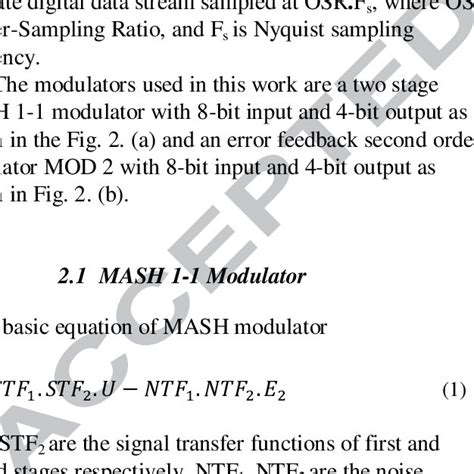A Shows The Block Diagram Of Sigma Delta DAC The Basic Blocks Of Download Scientific Diagram